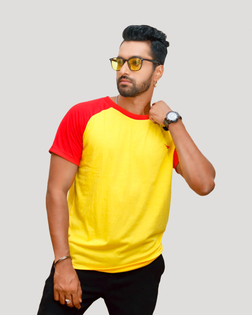 Wrangler Yellow & Red Cotton T Shirts » Origins Wear | New Printed ...