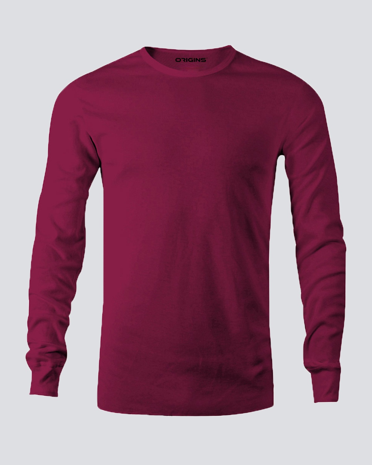 Maroon Men's Cotton Long Sleeve T Shirt » Origins Wear | New Printed ...