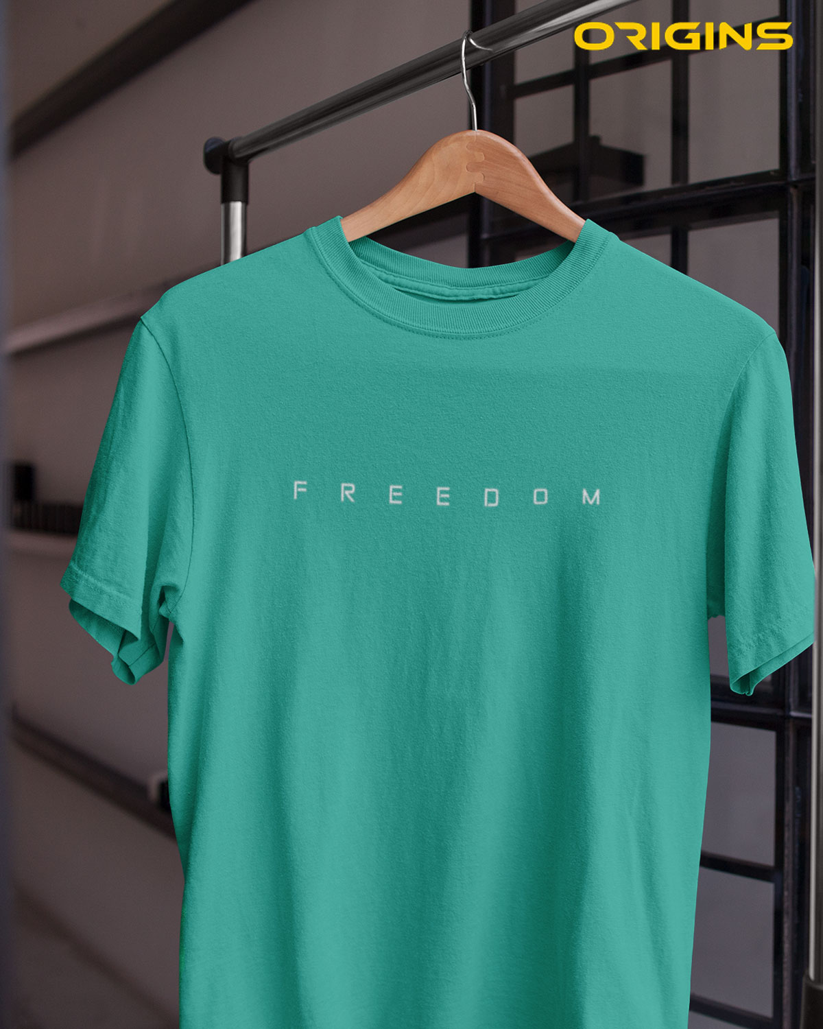 FREEDOM Damro Green Cotton T-Shirt Unisex » Origins Wear | New Printed ...